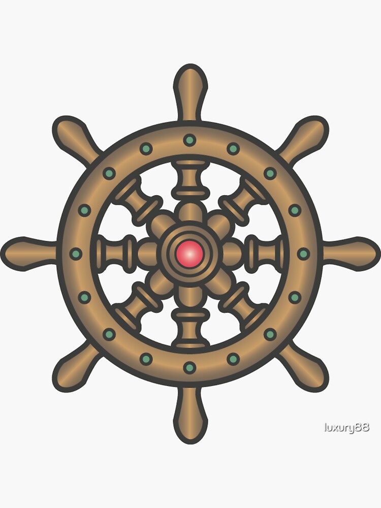 "Car Ships wheel Steering wheel" Sticker for Sale by luxury88 | Redbubble