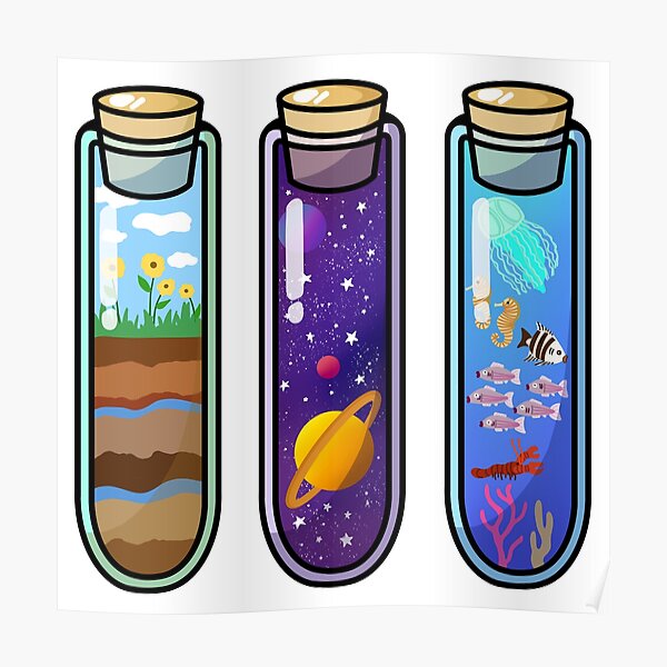 "Nature Test Tubes - Chemistry" Poster for Sale by BundaBear | Redbubble