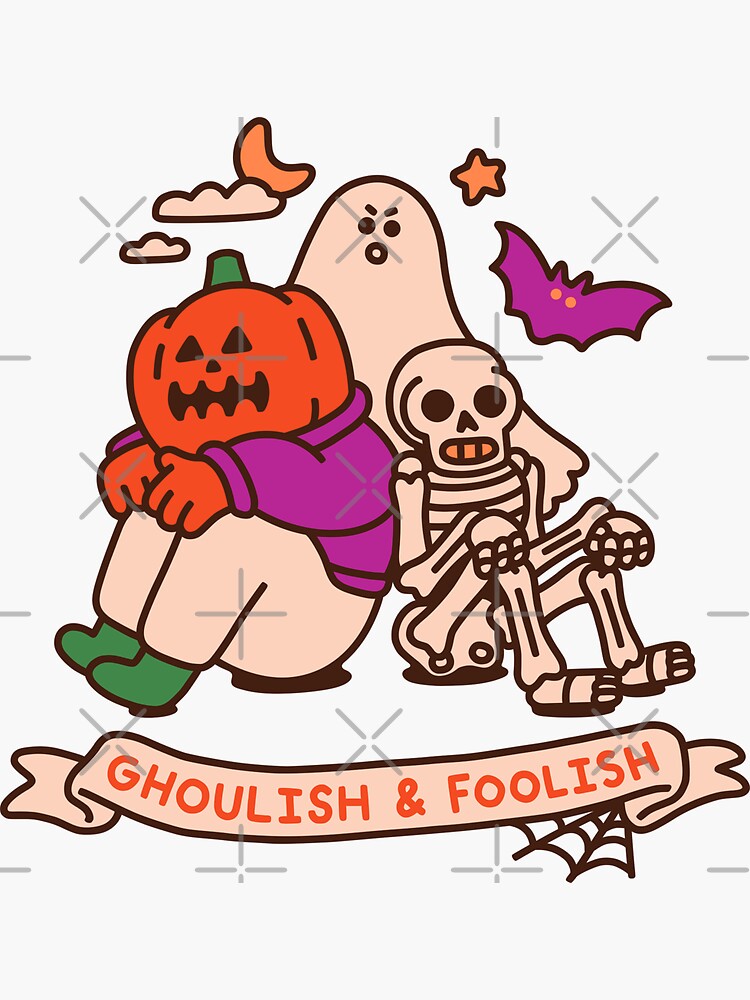 "GHOULISH & FOOLISH" Sticker for Sale by obinsun | Redbubble