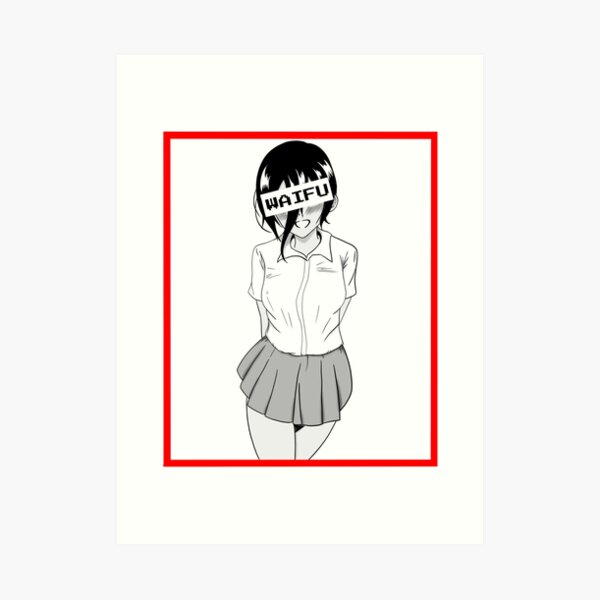 Anime Sexy School Girl Waifu Aesthetic Art Print For Sale By Shodark Redbubble