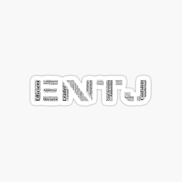 "ENTJ Descriptve Word Cloud" Sticker for Sale by MBTI | Redbubble