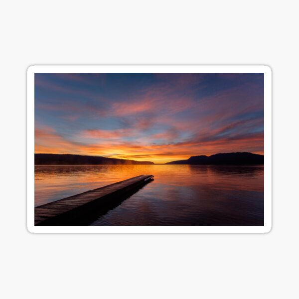 "Sunrise at Lake Tarawera, Rotorua" Sticker for Sale by aimadventures ...
