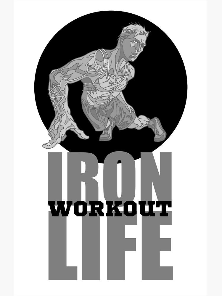 "Iron Life workout" Sticker for Sale by gambitto | Redbubble