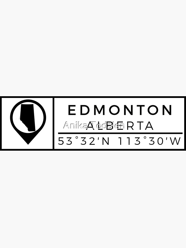 "Edmonton" Sticker for Sale by Anika Todalen | Redbubble