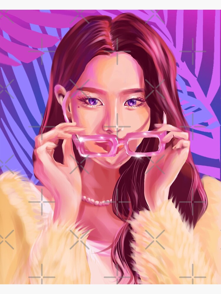 Pegatina «izone wonyoung púrpura kpop fan art pegatinas carteles luz de ...