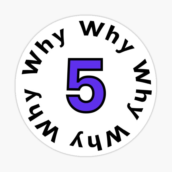 "Five Whys as a Sport for the PM or BA" Sticker for Sale by MoePark ...
