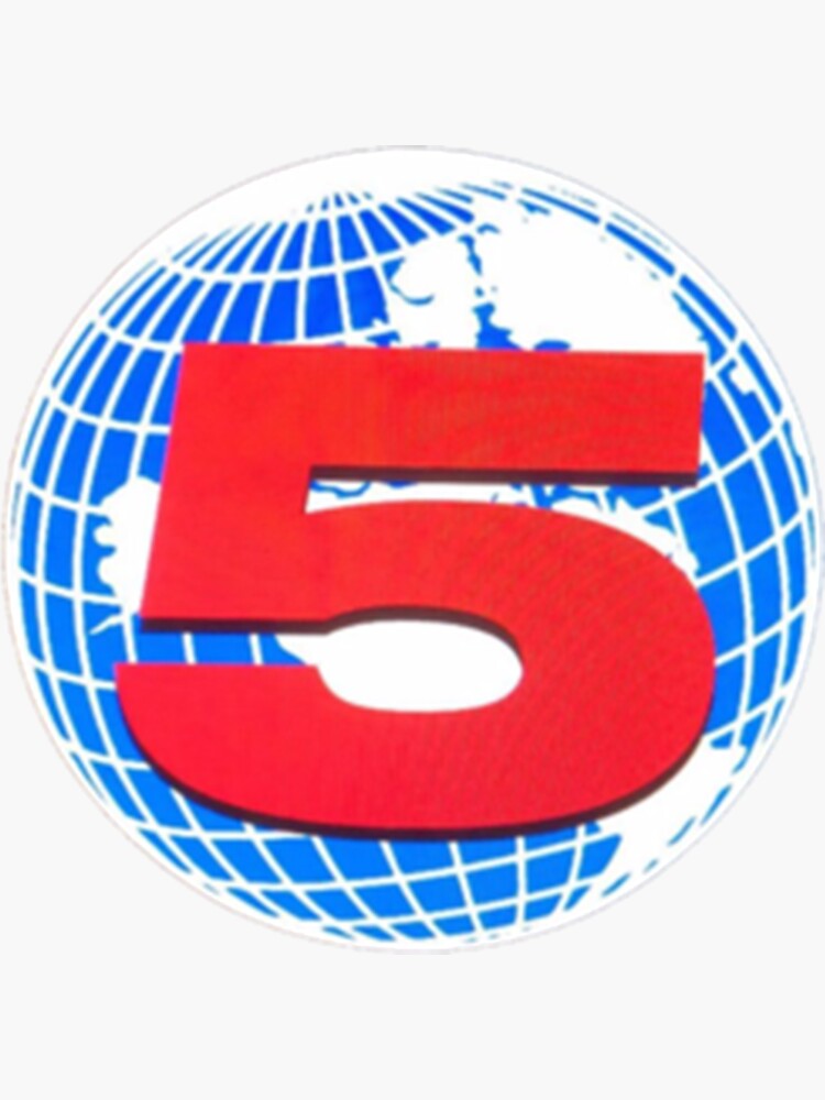 "Channel 5 logo " Sticker for Sale by ClotheDesigng | Redbubble