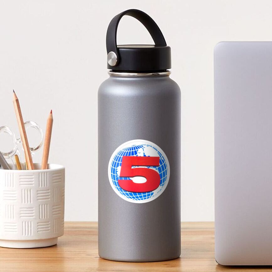 "Channel 5 logo " Sticker for Sale by ClotheDesigng | Redbubble