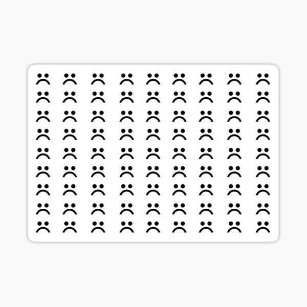 "Frowning face" Sticker for Sale by limuliru | Redbubble