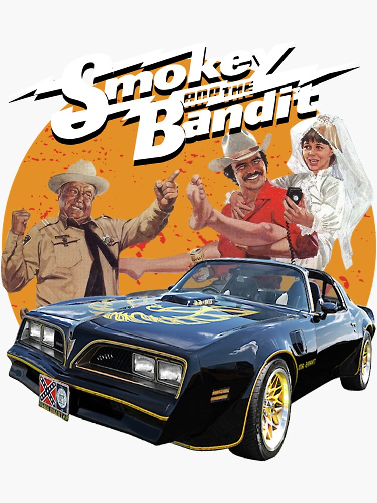 "Smokey the bandit smile face art " Sticker for Sale by LAYA-giftshop ...