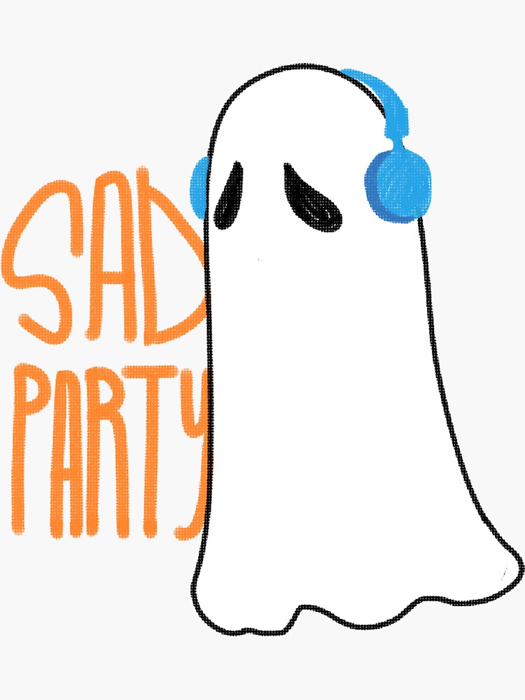 "Sad Ghost" Sticker by maniluvfrogs | Redbubble