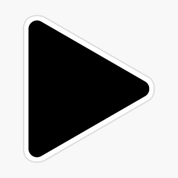 "Black Play Button Of Music Player For Music Lover home Decor" Sticker ...