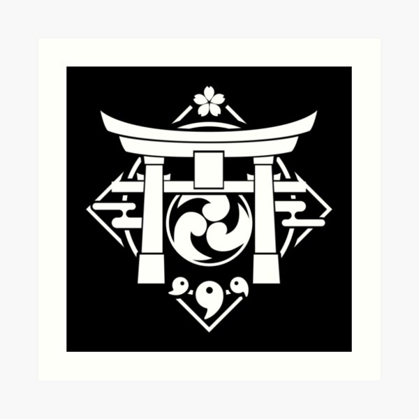 "Genshin Impact Inazuma Emblem - White Version" Art Print for Sale by ...