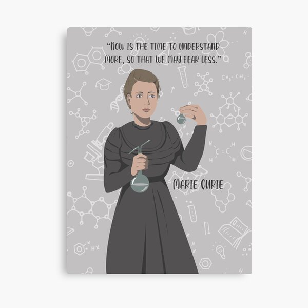 Lienzo «Cita de Marie Curie Regalo de física Radiactividad arte de la ...