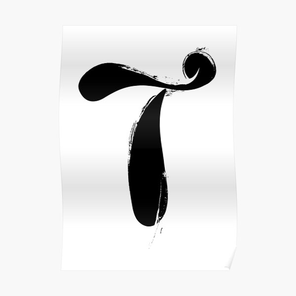 "T letter typeface " Poster for Sale by kerimeart | Redbubble