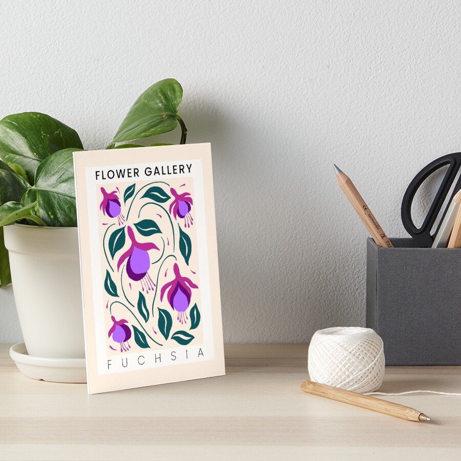 "Fuchsia - Happy Flowers" Art Board Print by All-Streets | Redbubble