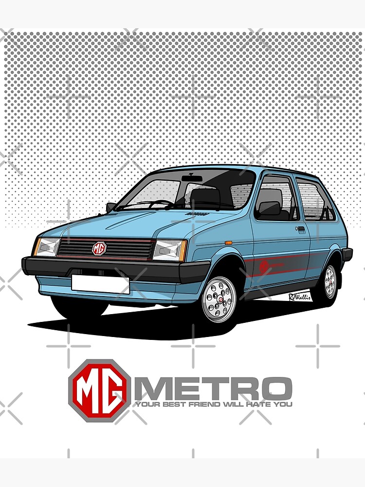 " MG Metro - single Illustration - Denim Blue" Poster for Sale by ...