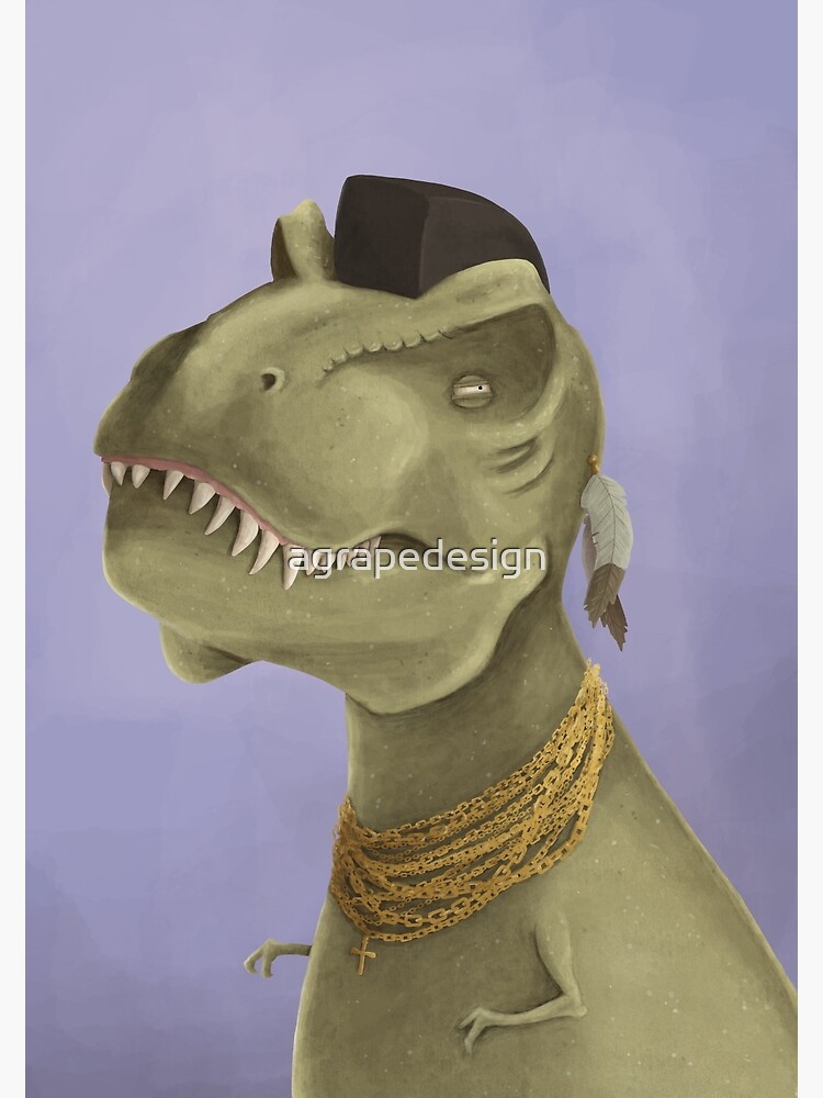 "Mr. T-rex 80s dinosaur" Poster by agrapedesign | Redbubble