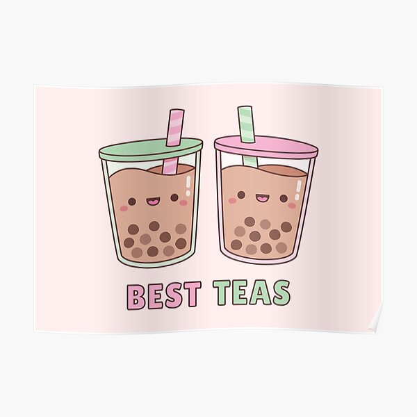 "Cute Boba Tea Best Teas Doodle" Poster for Sale by rustydoodle | Redbubble