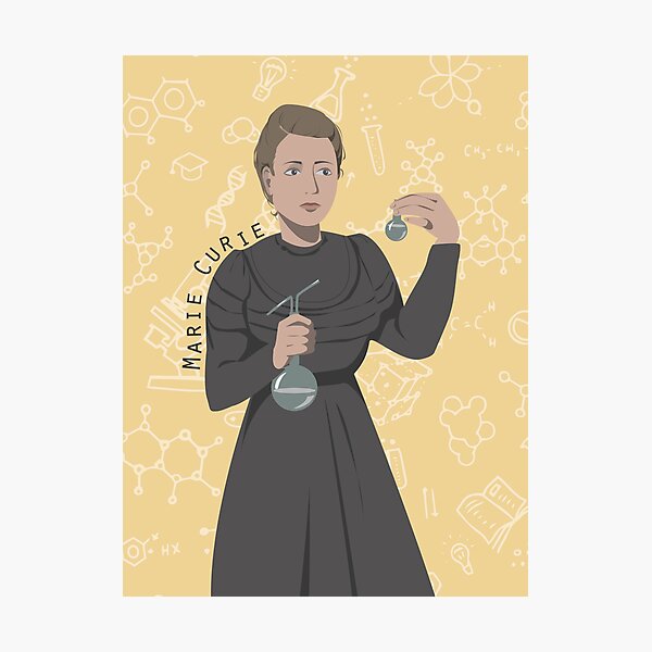 Lámina fotográfica «Cita de Marie Curie Regalo de física Radiactividad ...