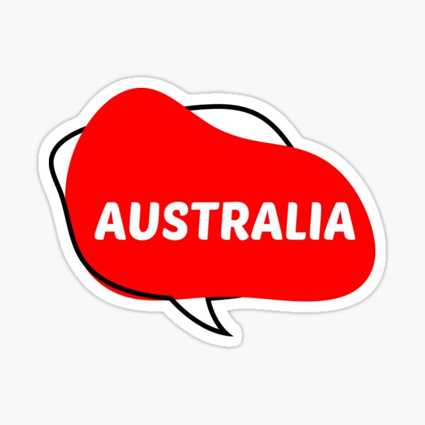 " I love Australia in a red bubble" Sticker by vilma3000 | Redbubble