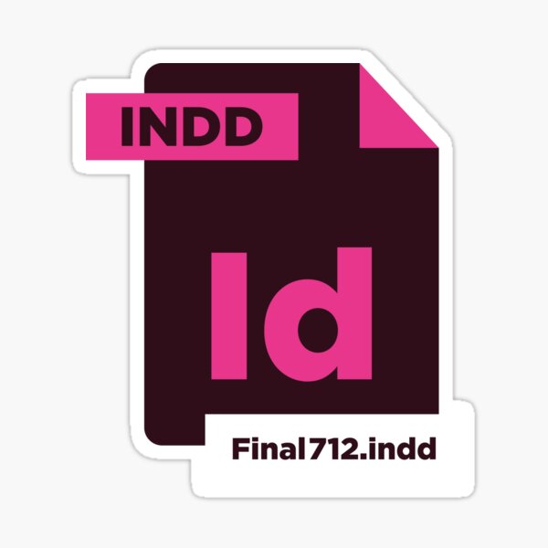 "Indesign, last version" Sticker for Sale by itsdanjustine | Redbubble