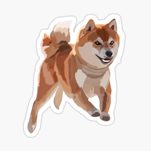 "SHIB shiba jumping " Sticker for Sale by Wimarn | Redbubble