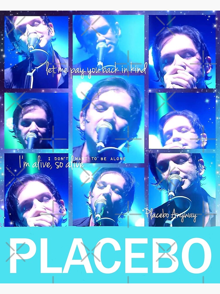 "Placebo BLUE photo collage Brian Molko" Poster by KetyKa | Redbubble