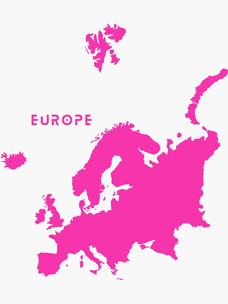 "europe map" Sticker for Sale by smartyone | Redbubble