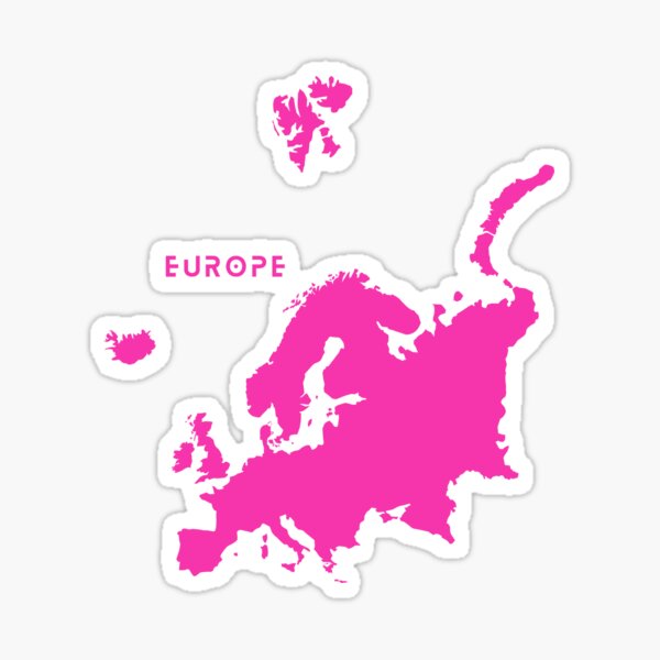 "europe map" Sticker for Sale by smartyone | Redbubble