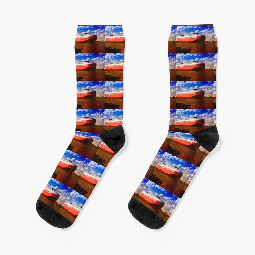 "Wallenius Wilhelmsen RoRo Container Ship" Socks for Sale by ...