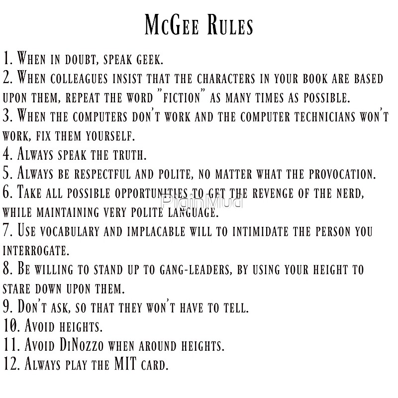 "McGee Rules" by PiginMud | Redbubble
