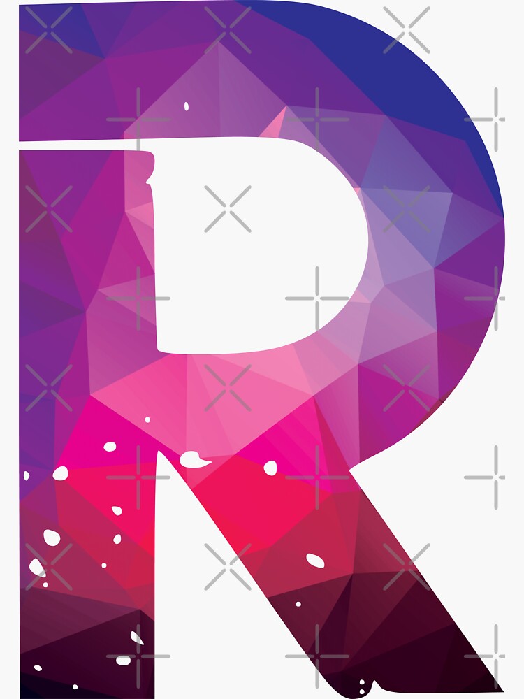 "Fantasy Alphabet Letter R" Sticker for Sale by oneline-art | Redbubble