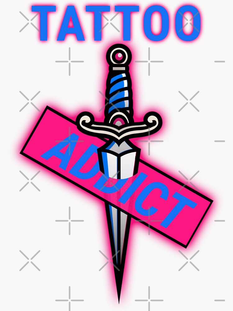 "Tattoo Addict" Sticker for Sale by Solsunx | Redbubble