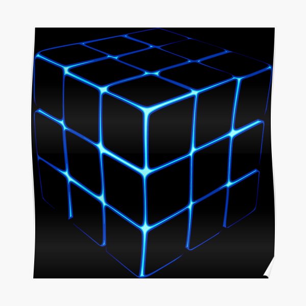 "Magic Cube Neon" Poster for Sale by MAIRACARDOSO | Redbubble
