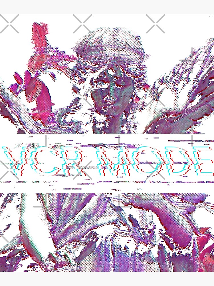 "Vaporwave Synthwave Angel Vcr-Mode Glitch print" Poster for Sale by D ...