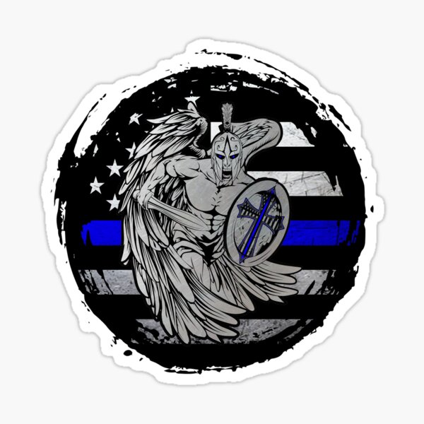 "Thin Blue Line Warrior Grunge American Flag Support" Sticker for Sale ...