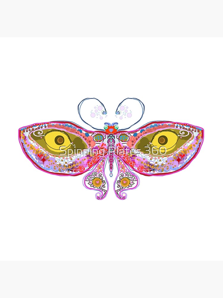 MOTHRA ֍ Scribbles ~*Mardi Gras Godzilla Eyes*~ Retro Boho 70s Kitsch ...