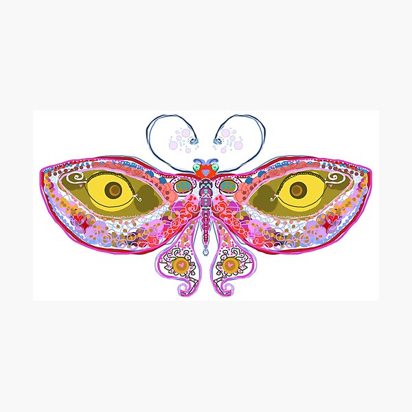 Lámina fotográfica «֎ MOTHRA ֍ Garabatos ~ * Mardi Gras Godzilla Eyes ...