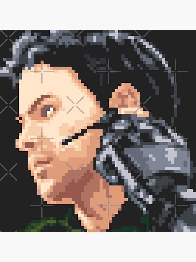 "Chris Redfield Pixel Art" Sticker for Sale by AlleenasPixels | Redbubble