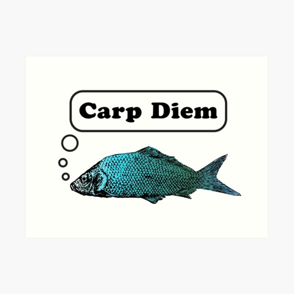 "Carp Diem! Dad Joke Carpe Diem" Art Print for Sale by penandinkdesign ...
