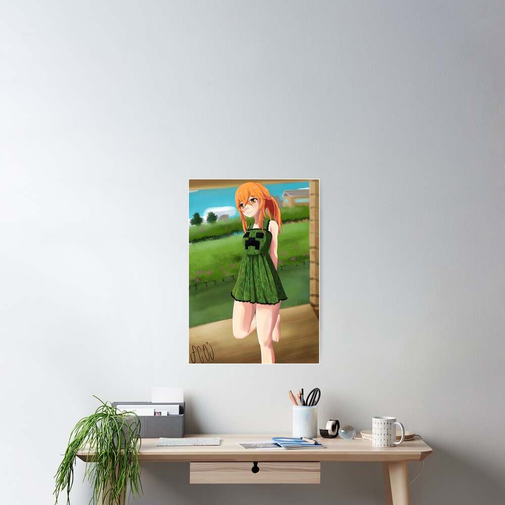 "Minecraft Mob Talker Cupa the creeper" Poster by Qcoolcan | Redbubble