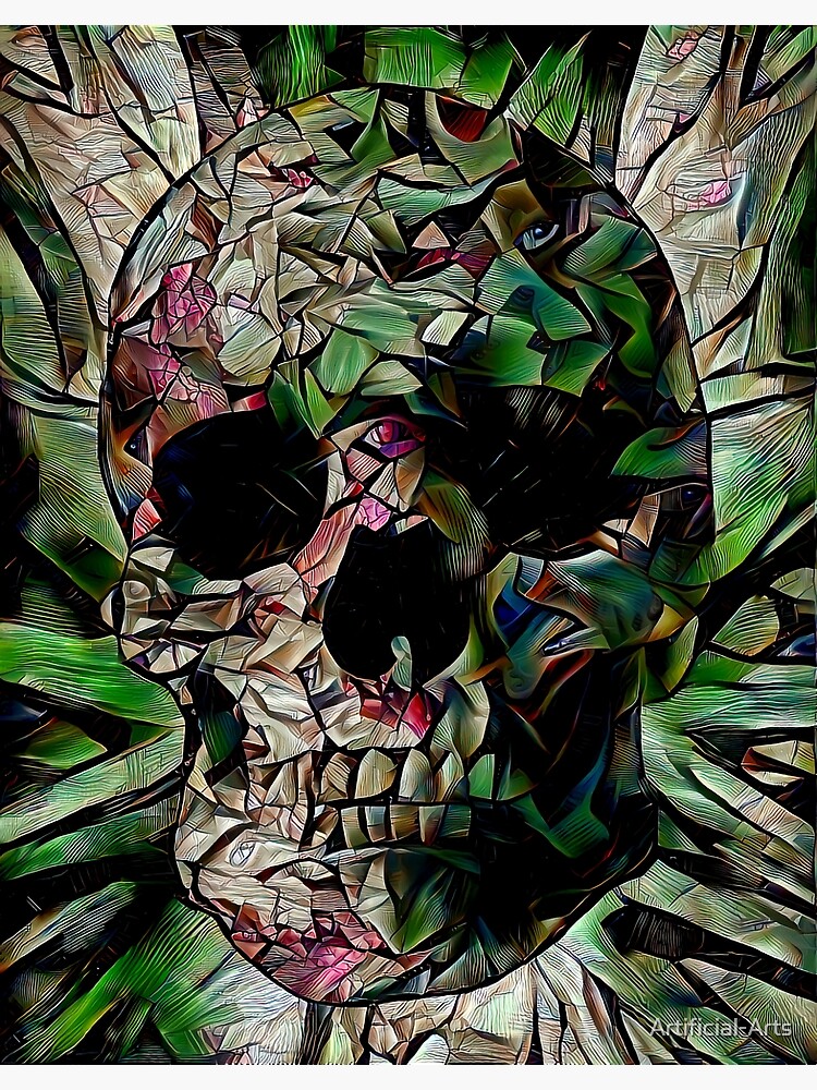 "Jade Skull | AI Art" Poster for Sale by Artificial-Arts | Redbubble