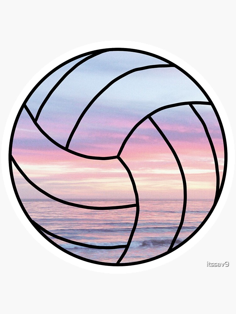 "Pastel Beach Volleyball " Sticker by itssav9 | Redbubble