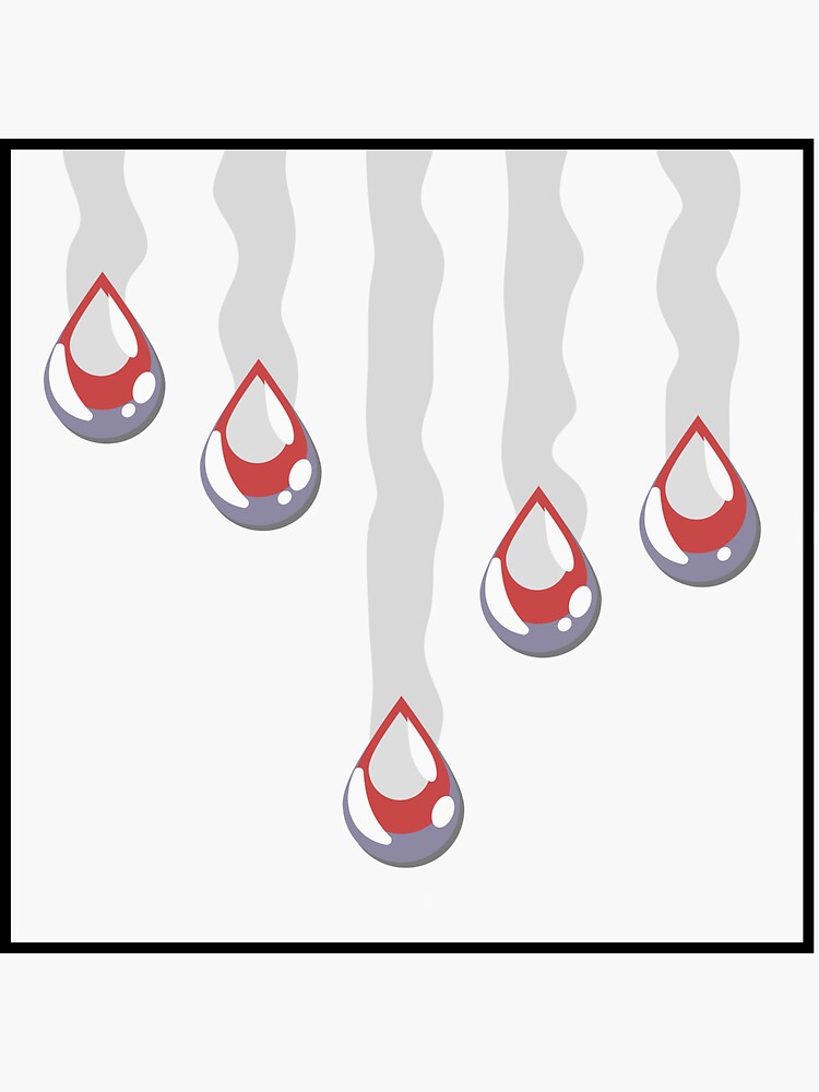 "Five mist drops, minimalist yellow monochrome" Sticker by jean-nicolas ...