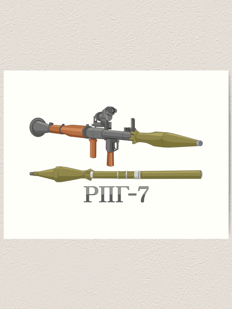 "RPG-7 Anti Tank Rocket Propelled Grenade Launcher Diagram Gift" Art ...