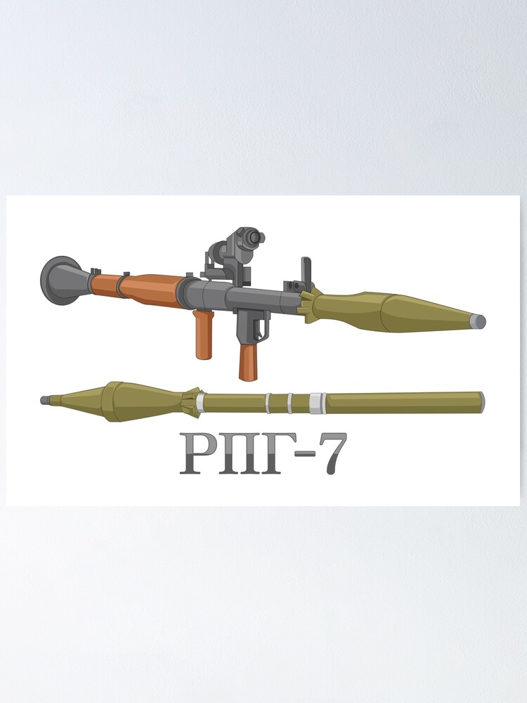"RPG-7 Anti Tank Rocket Propelled Grenade Launcher Diagram Gift" Poster ...