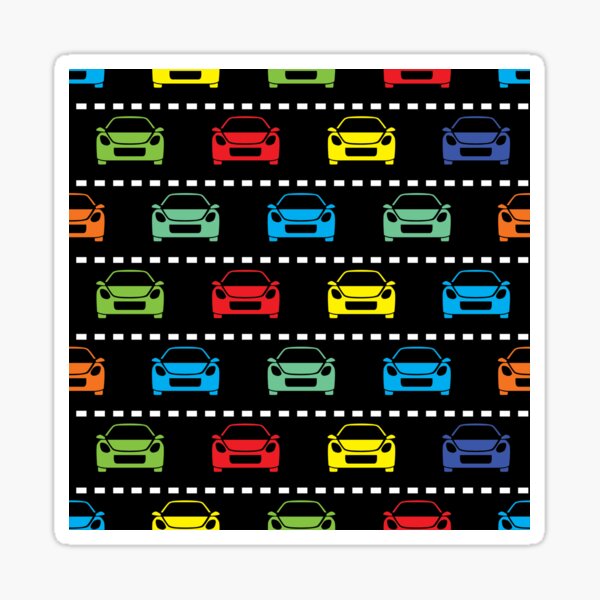 "Colorfull cars road markings" Sticker for Sale by Avangrey | Redbubble