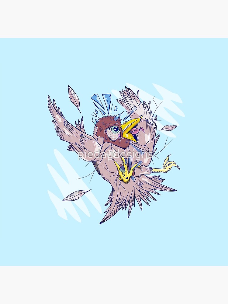 "Bird flying into a window" Poster by piedaydesigns | Redbubble