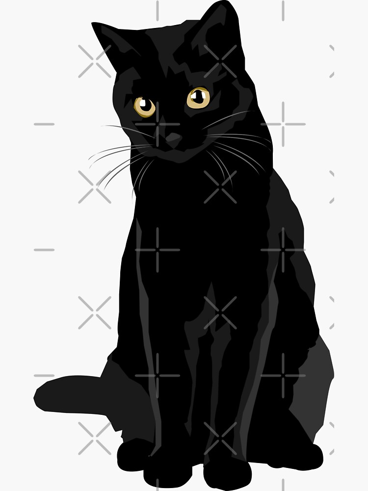 "Black Cat" Sticker by bluhak | Redbubble